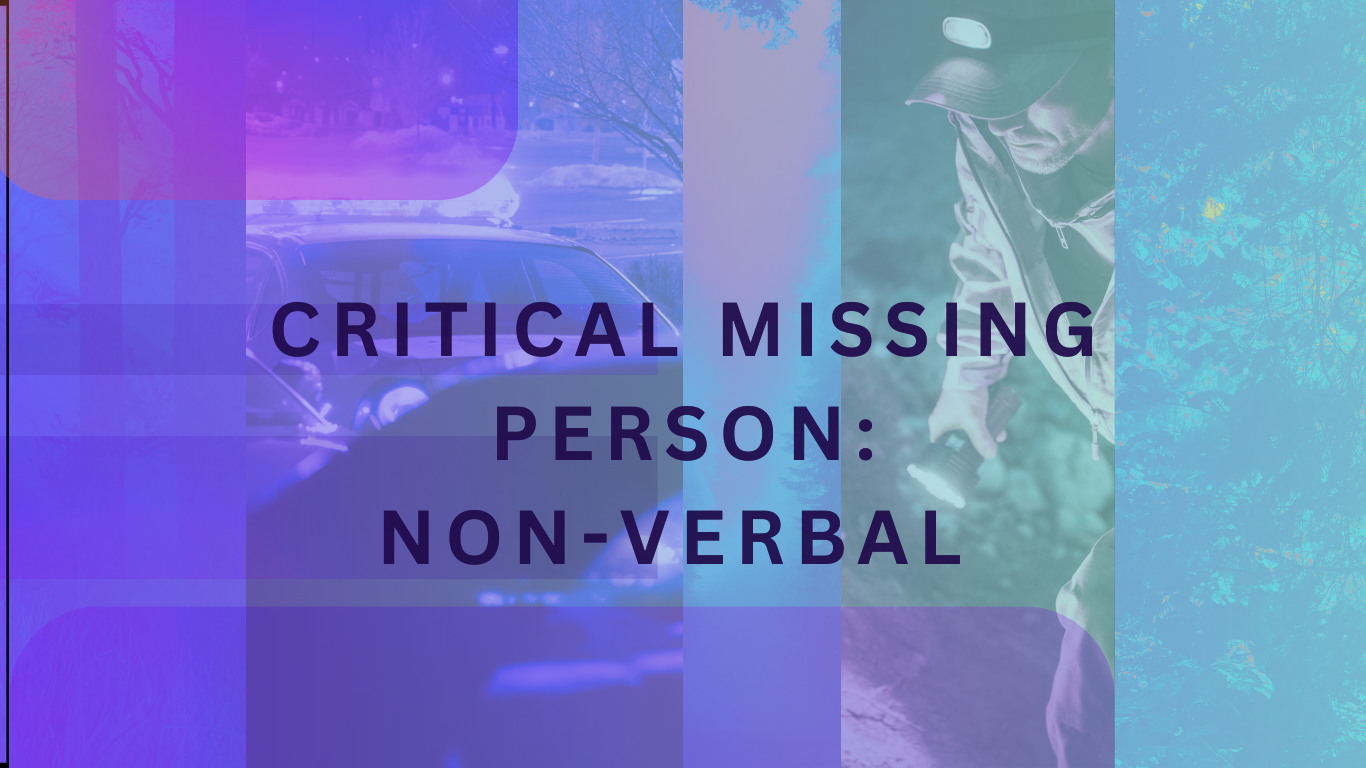 Search Underway for Critically Missing Non-Verbal Individual in ...