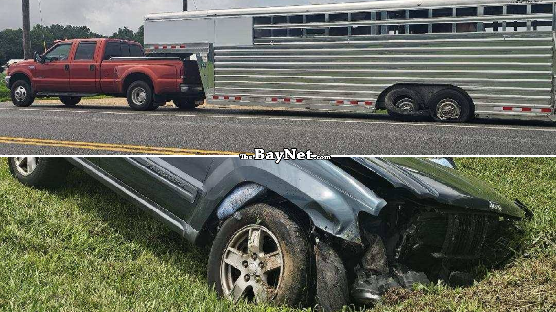 Jeep Crashes Into Ditch In Two-Vehicle Collision On Point Lookout Road ...