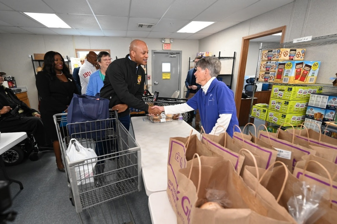 Gov. Moore Visits PG County Food Pantry Serving Federal Workers During ...