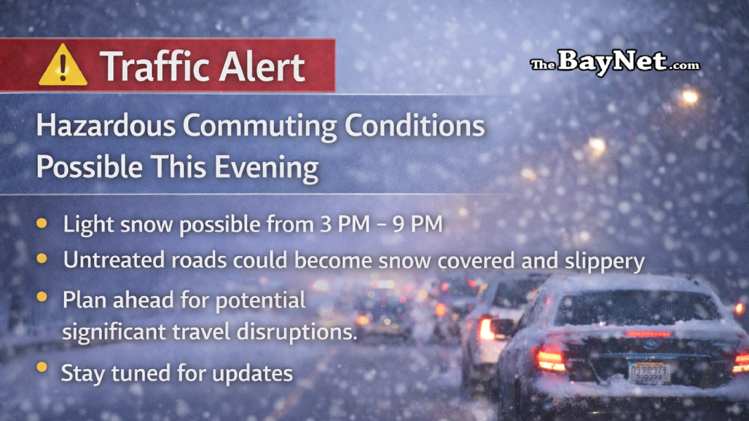 Light Snow Possible During Evening Commute, Drivers Urged To Use ...