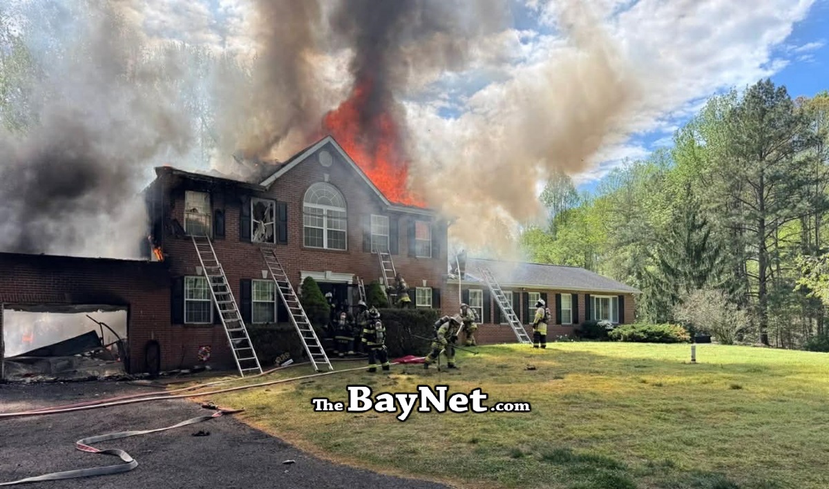 Crews Battle Intense House Fire In Prince Frederick With Exterior ...