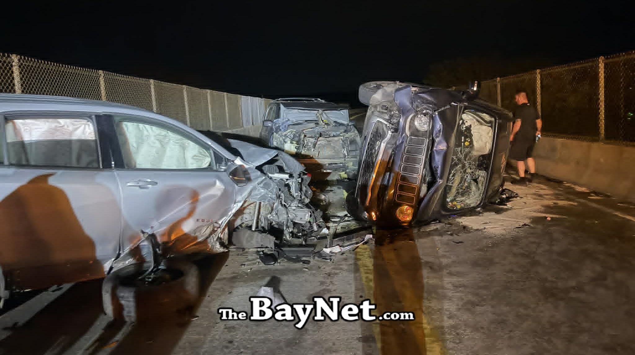 One Airlifted Following Rollover Crash On Thomas Johnson Bridge, Driver ...